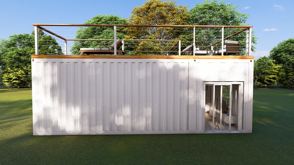 Premium Pre-engineered 480sqft Shipping Container Home Plans: 40ft ...