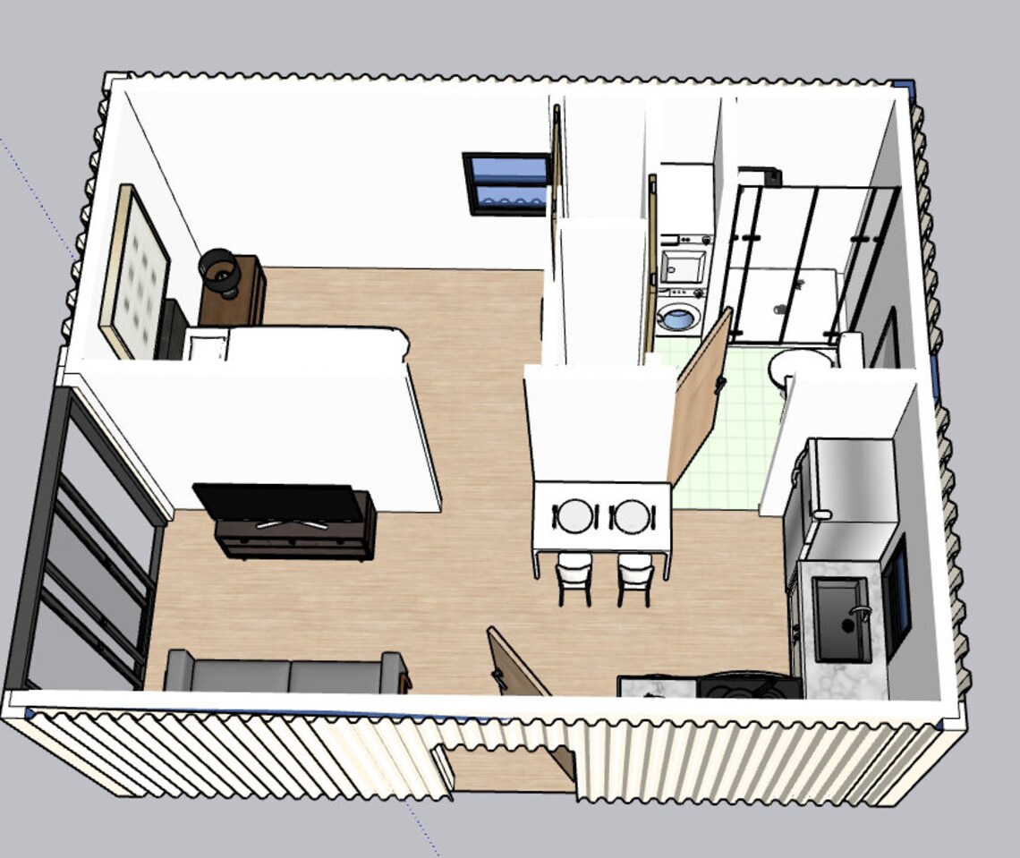 Shipping Container Home double 20ft Plans for DIY Builders - Etsy Canada