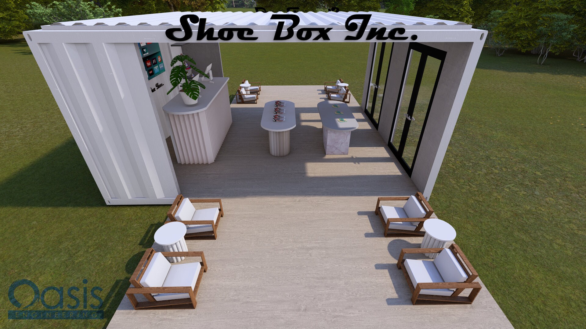DIY 2x20ft Container Shop Plans Shoe Box Inc Customizable Retail Space ...