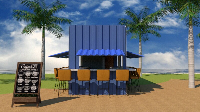 Plans for 20ft Shipping Container Bar: Perfect for Breakfast - Etsy Canada