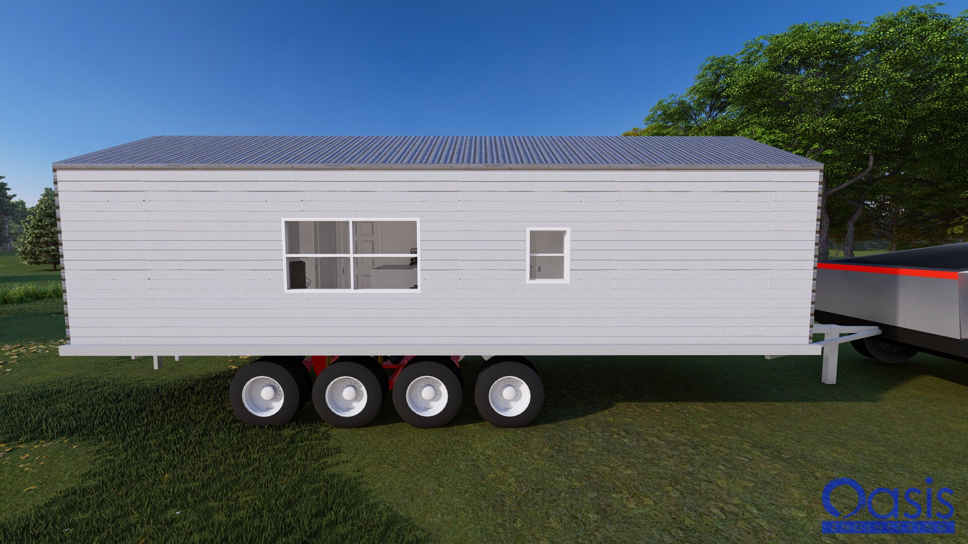 Tiny Home on Wheels Plans 364 SQ-FT 2 Bed, 1 Bath With Central Living ...