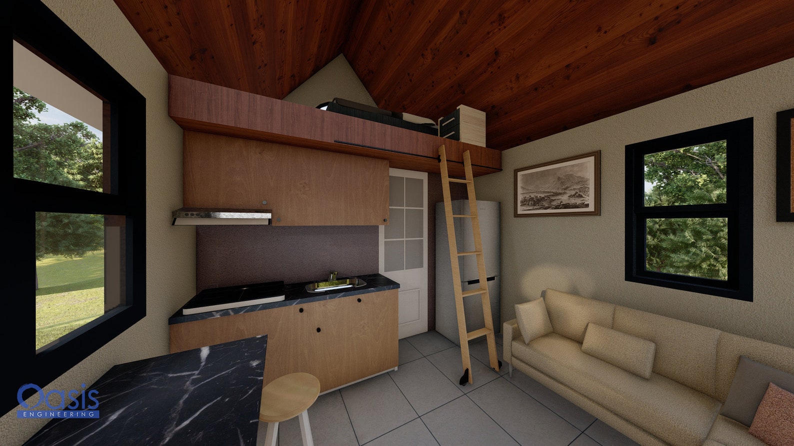 Tiny Home Plans: 16x12ft DIY ADU Plan Set With Loft Bedroom - Etsy