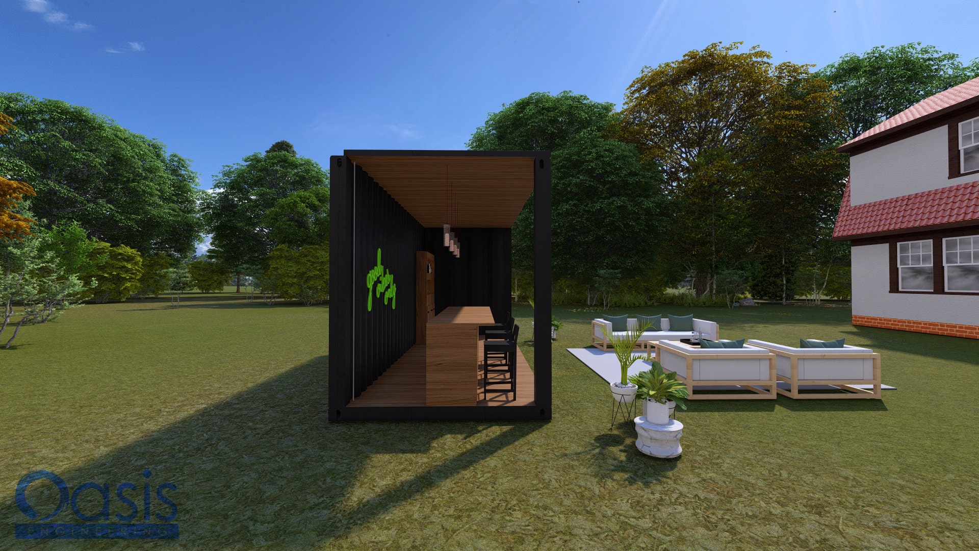 20ft Shipping Container Patio Bar: DIY Plans - Etsy