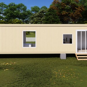 960 Sq Ft Shipping Container Home Plans - L-shaped Design With 2 Beds ...