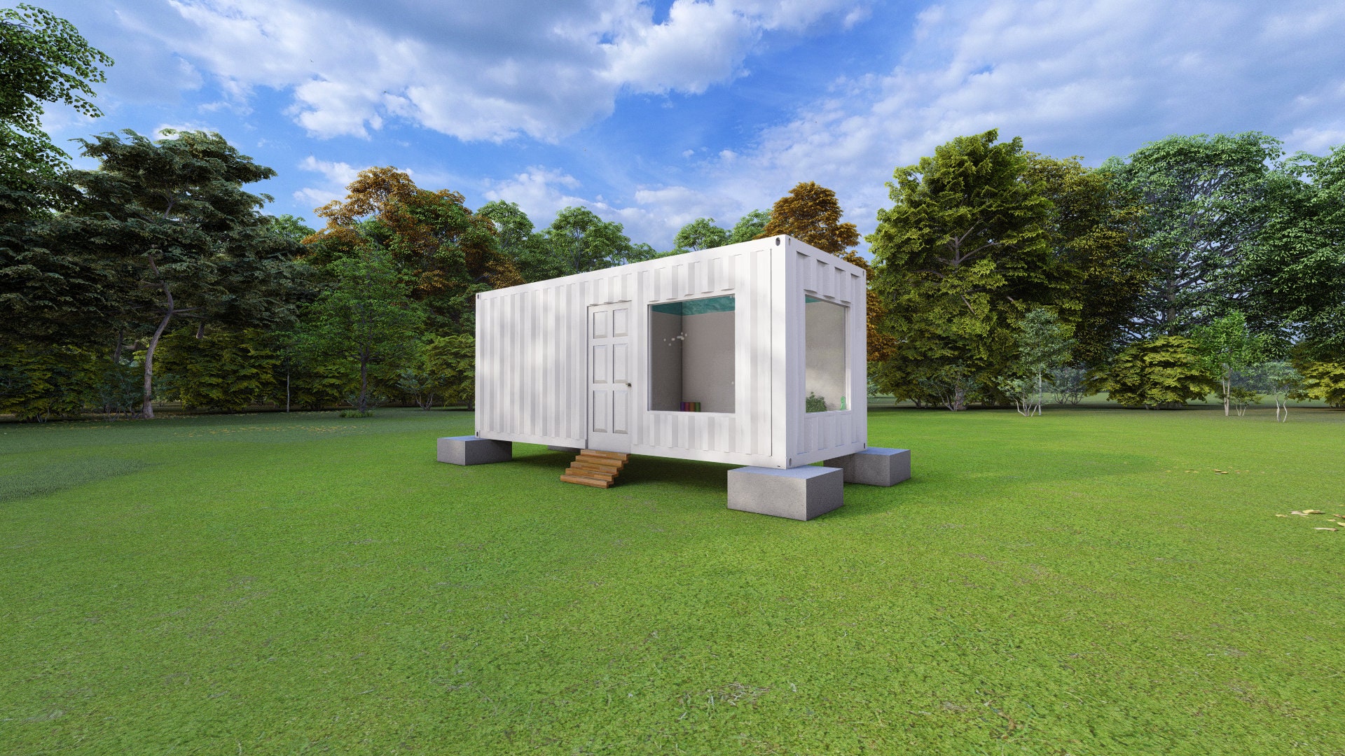 20x8 Shipping Container Zen Studio With Yoga Space, Cold Plunge & Sauna ...