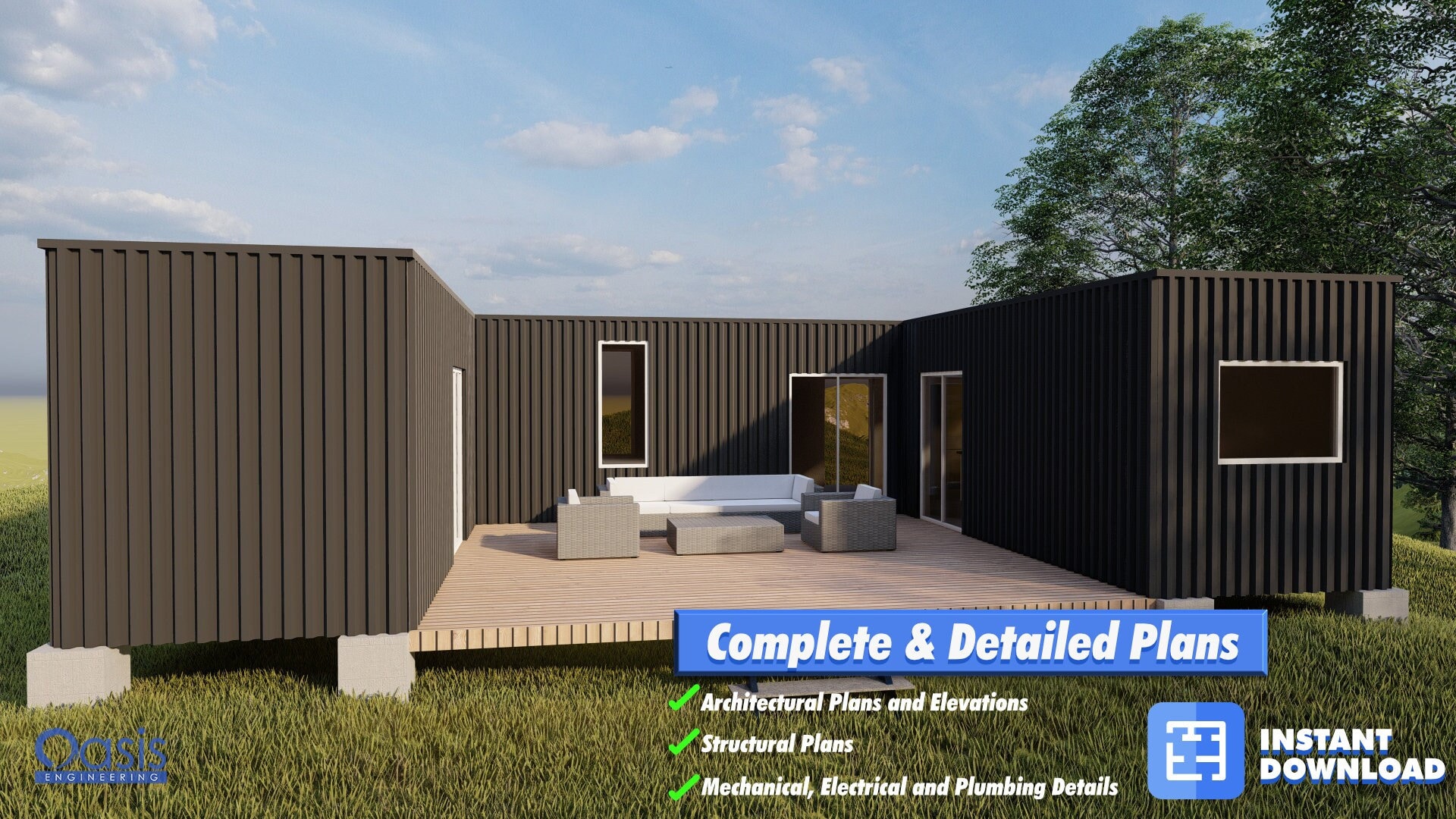 Oasis Container Homes - Custom DIY Plans & Engineering