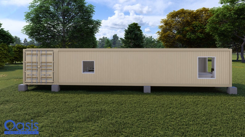 960 Sq Ft Shipping Container Home Plans - L-shaped Design With 2 Beds ...