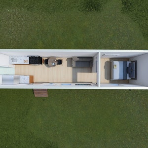 40ft & 20ft Container Home With Rooftop Deck Pre-engineered 480sqft ...