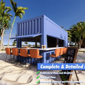 Plans for 20ft Shipping Container Bar: Perfect for Breakfast, Sushi ...