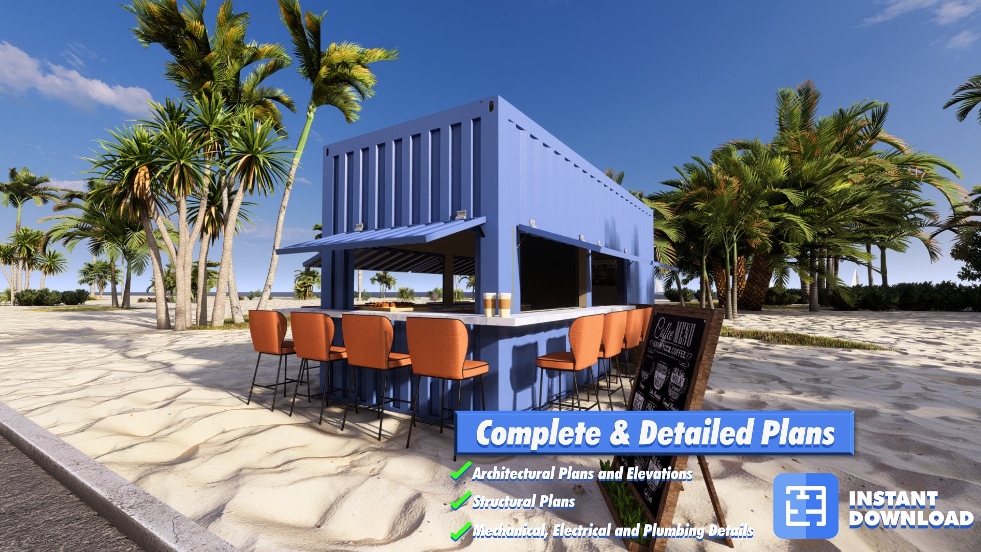 Plans for 20ft Shipping Container Bar: Perfect for Breakfast, Sushi ...