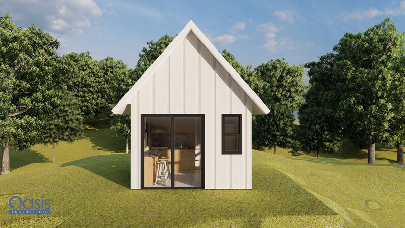 Tiny Home Plans: 16x12ft DIY ADU Plan Set With Loft Bedroom - Etsy