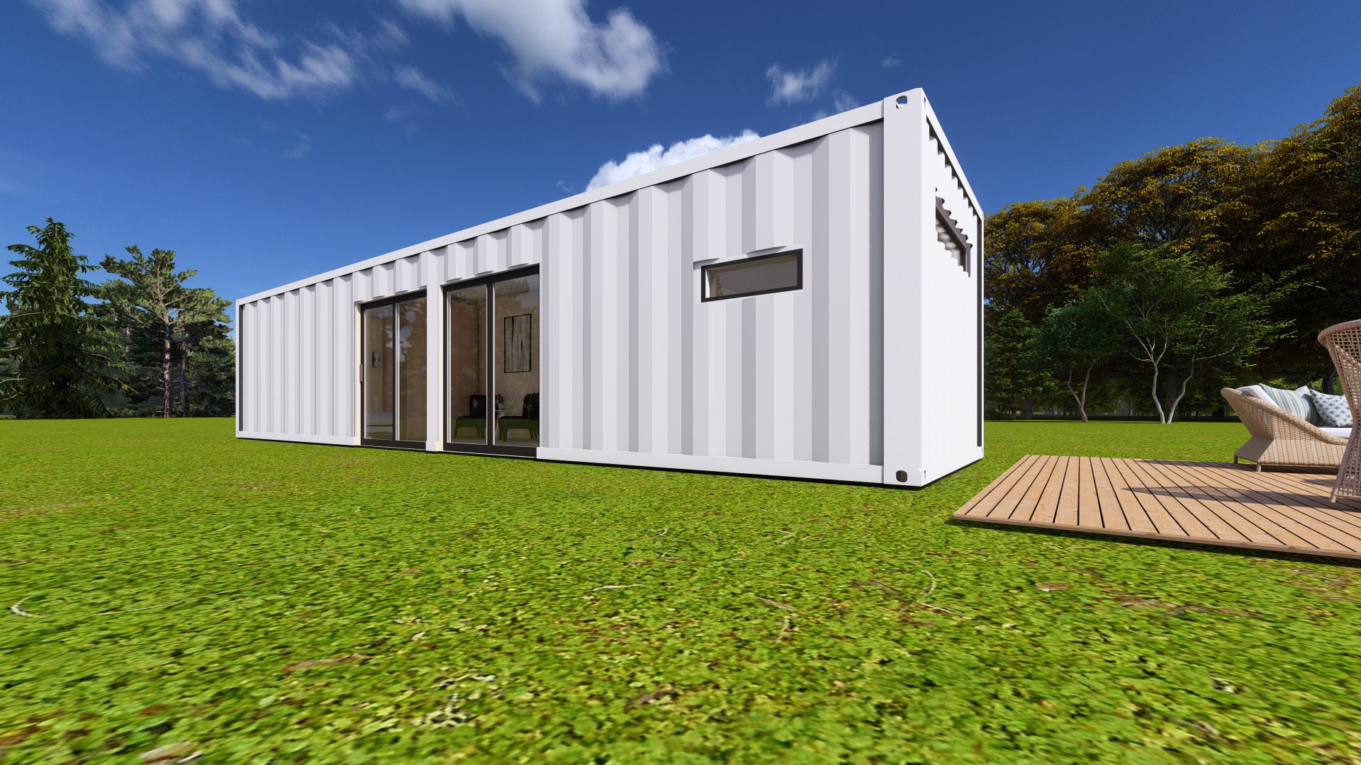 Off-grid 40ft High Cube Shipping Container Cabin Plans - A7 - Etsy