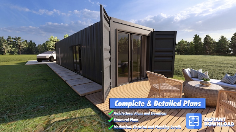 Shipping Container House Plans: Cyber Space – A2 | DIY Tiny House ...