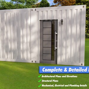 Shipping Container ADU Plans - 320 Sq-ft Studio - Etsy