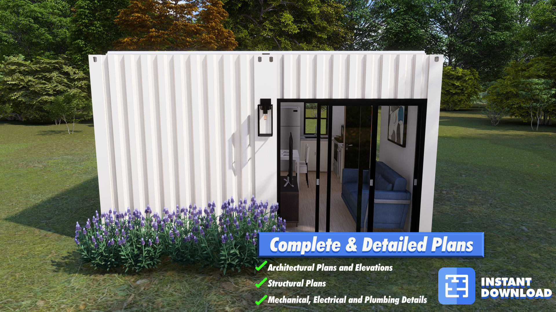 Shipping Container Home (double 20ft) Plans for DIY Builders - Etsy