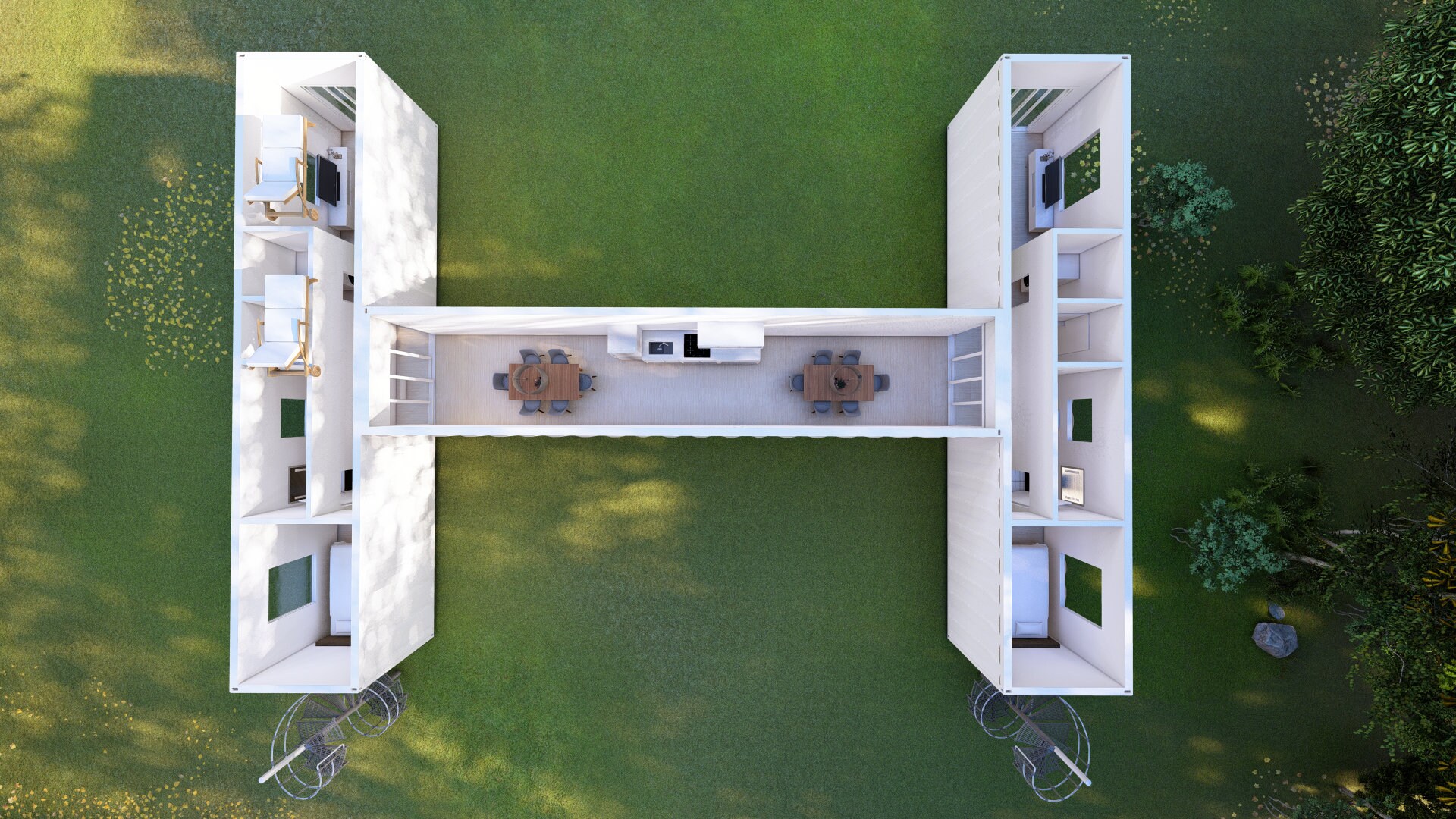 Innovative 960sqft Pre-engineered Shipping Container Home Plans: H ...