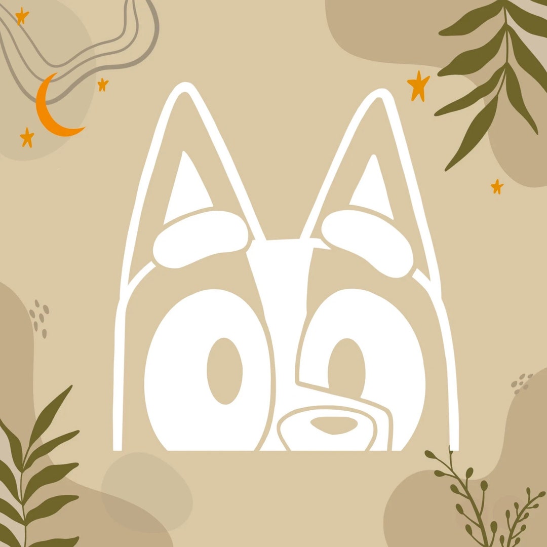 Bluey Peeking Decal - Etsy