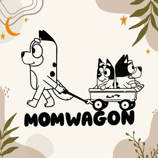 Mom Wagon Bluey Car Decal - Etsy