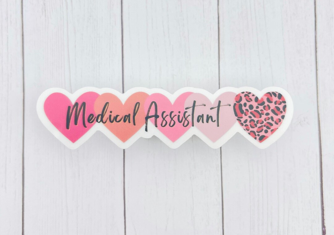 Medical Assistant Clear Vinyl Sticker Pink Cheetah Print CMA Sticker ...