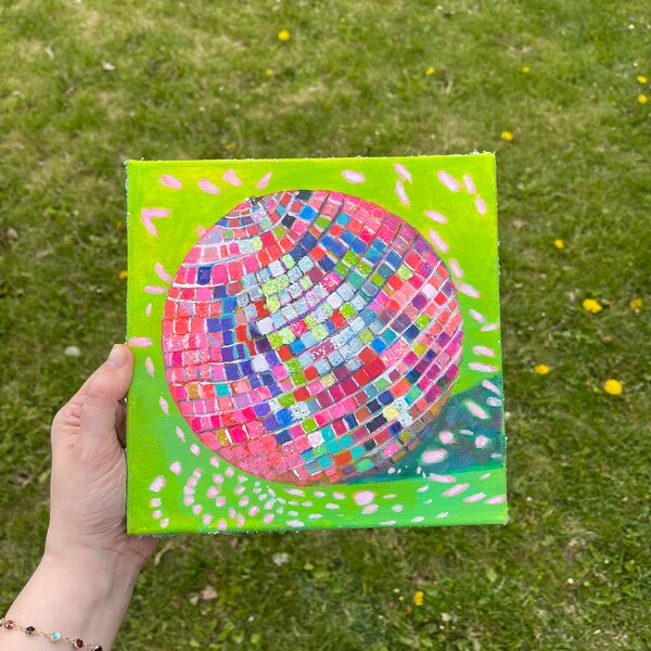Disco Ball Painting - Etsy