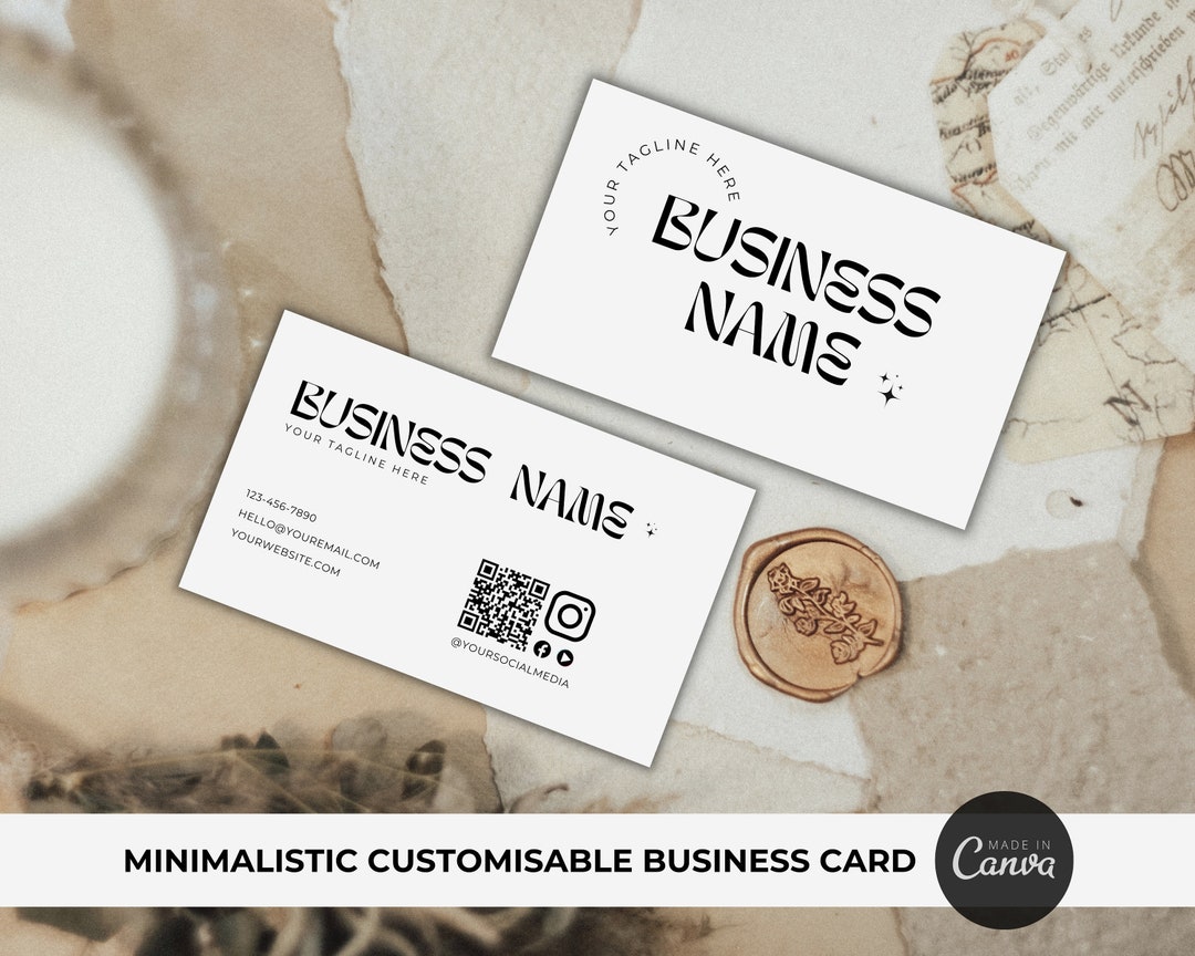 Minimalistic Business Card / Business Card Digital Download ...