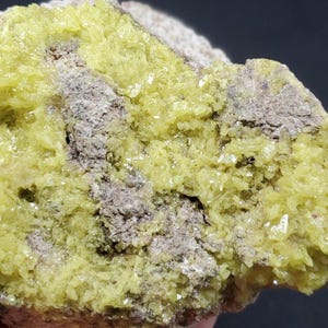 Sulfur on Matrix Specimen Natural Sulfur Crystals Sulfur Specimen ...