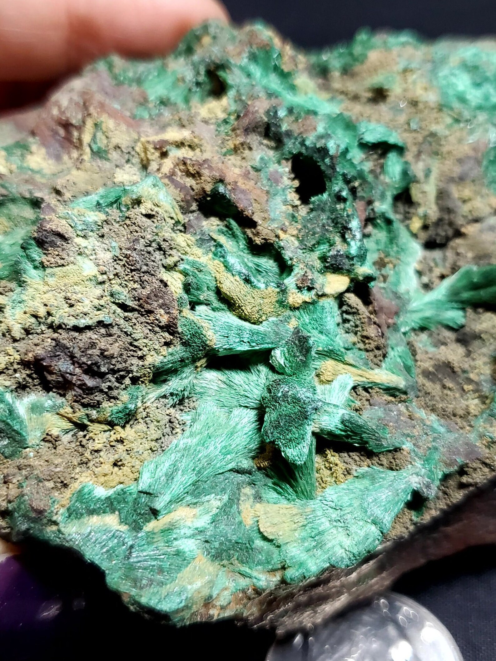 Bisbee Arizona Fibrous Malachite Specimen, Fibrous Malachite, Display ...