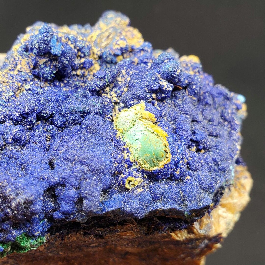 Bright Blue Azurite on Barite Specimen | Azurite | Malachite | Mineral ...
