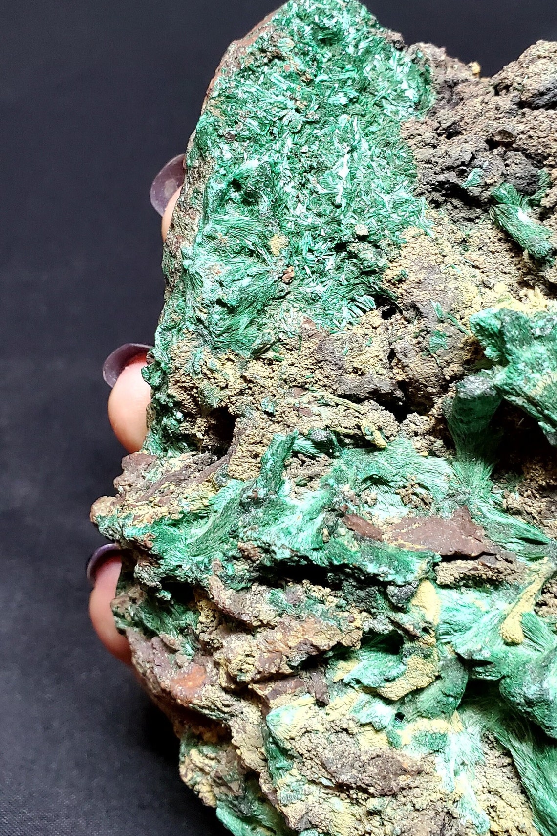 Bisbee Arizona Fibrous Malachite Specimen, Fibrous Malachite, Display ...