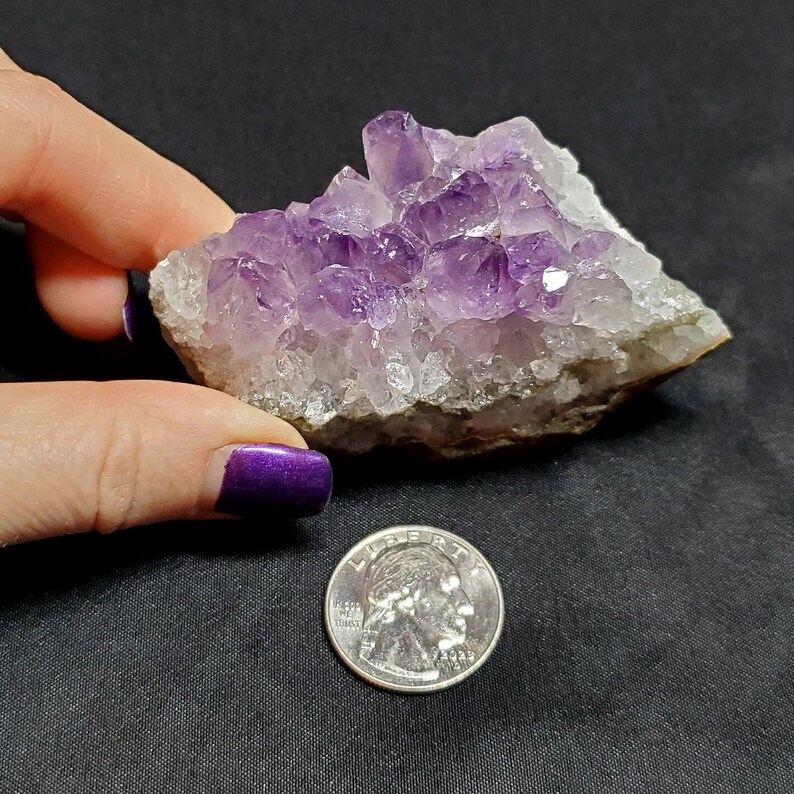 Raw Amethyst Crystal Cluster, 2.75in Rough Amethyst Cluster, Display ...