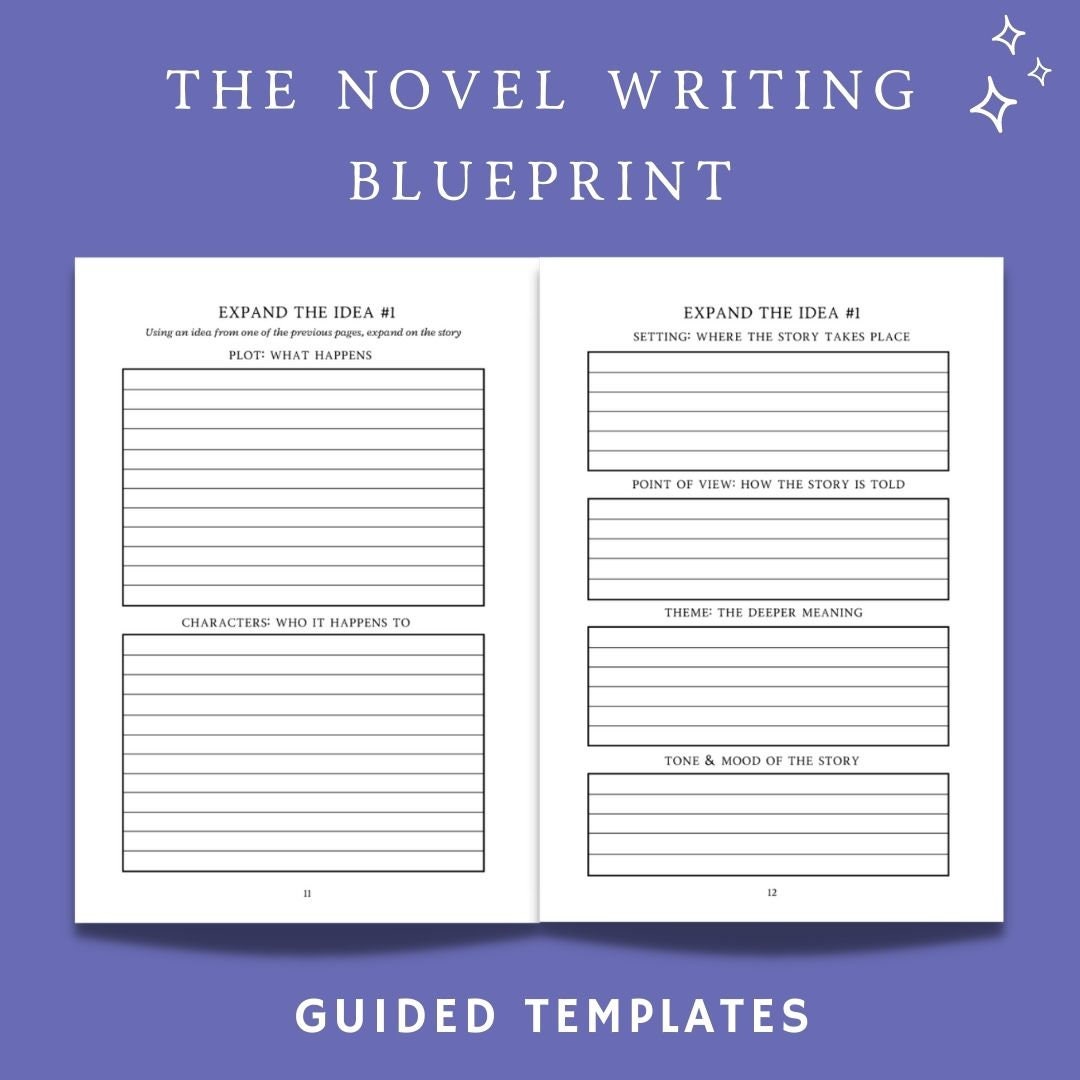 The Novel Writing Blueprint Guided Writing Templates Step-by-step Guide ...