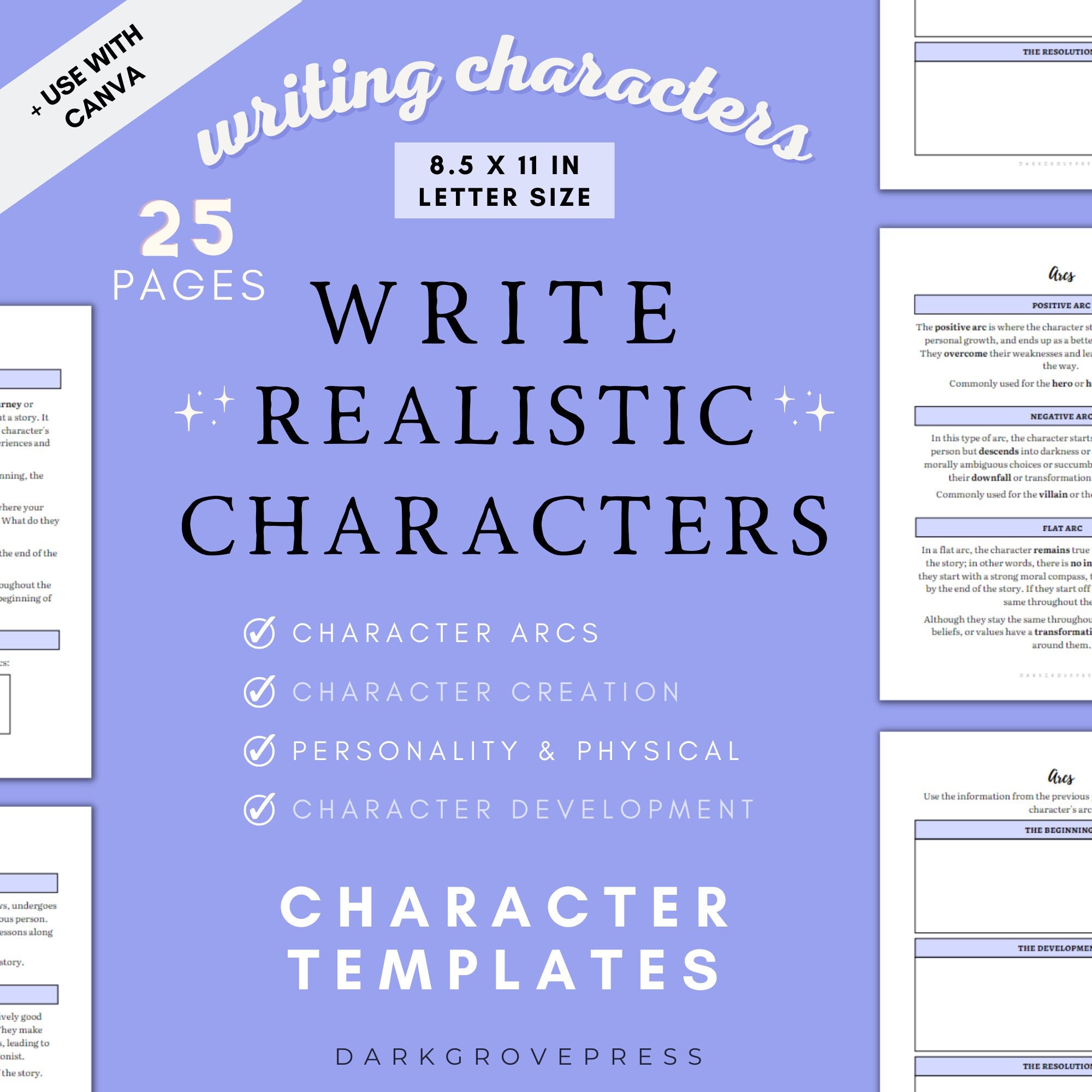 Write Realistic Characters Character Profile Sheets Novel Writing ...