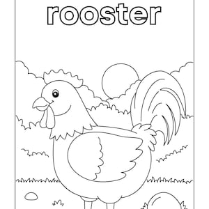 On the Farm Coloring Book for Kids (printable PDF) – Cute & Fun Farm ...