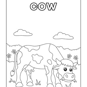 On the Farm Coloring Book for Kids (printable PDF) – Cute & Fun Farm ...