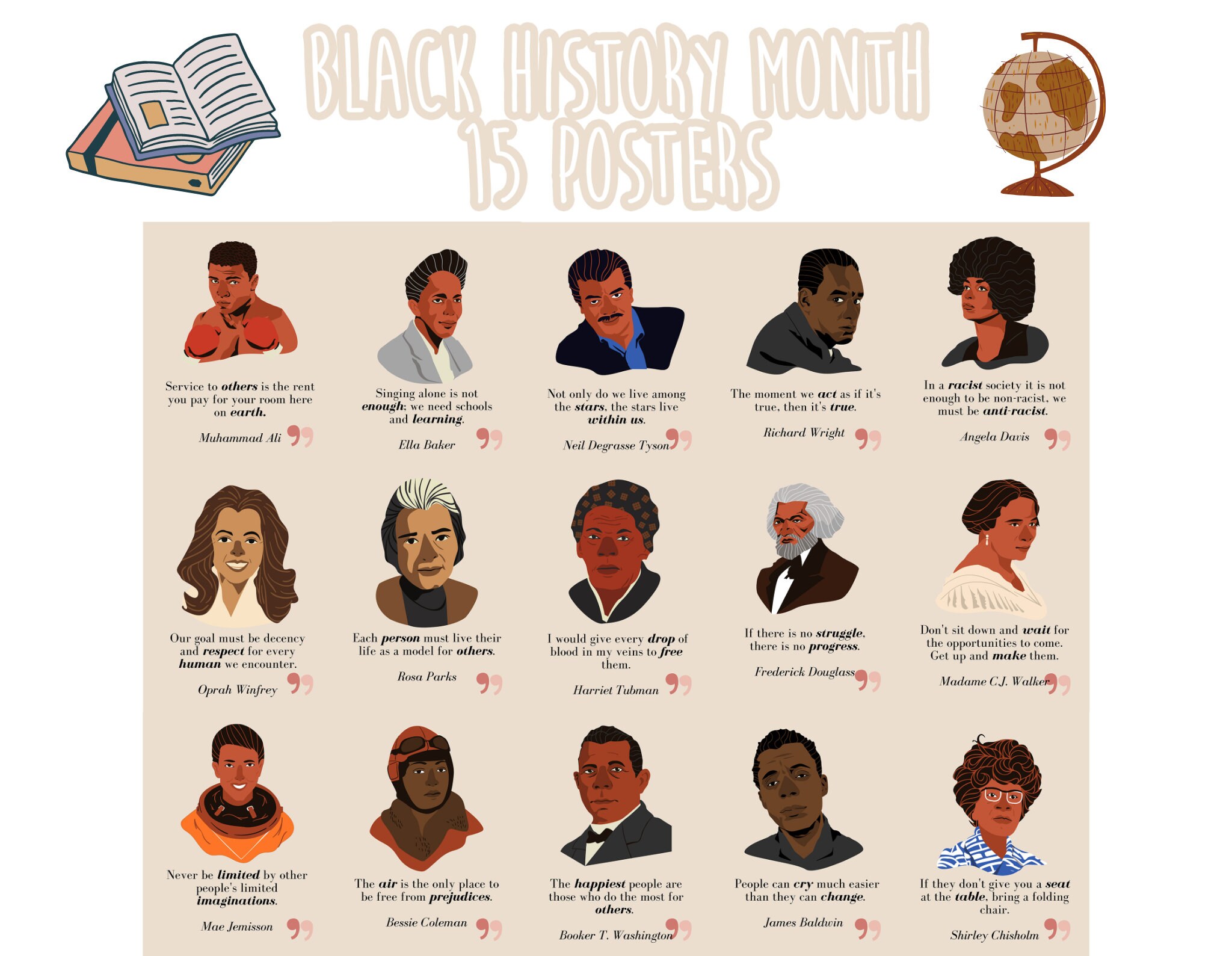 Black History Month Posters, Printable Posters, Digital Download ...