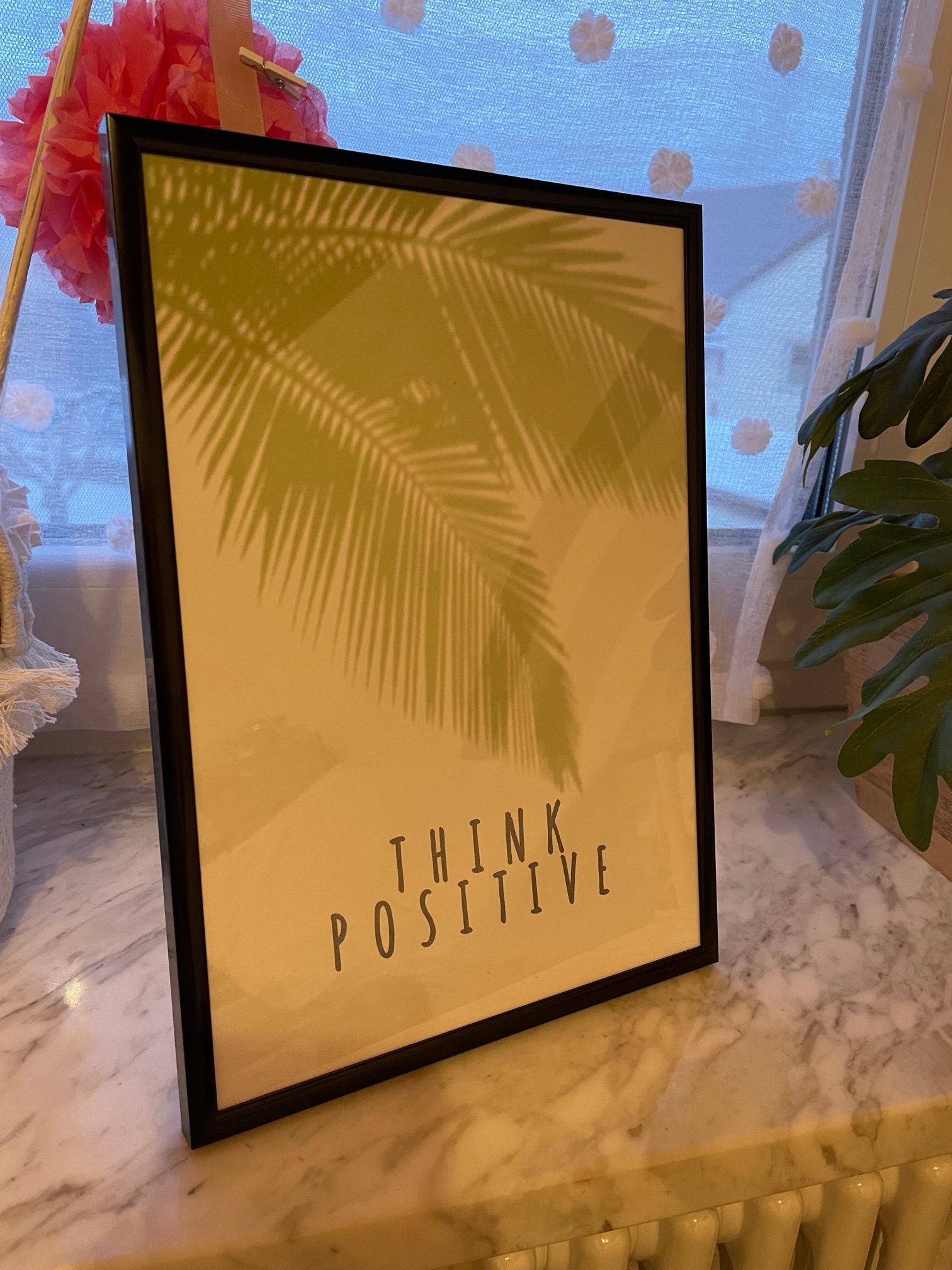 Think Positive Poster A4 digital - Etsy