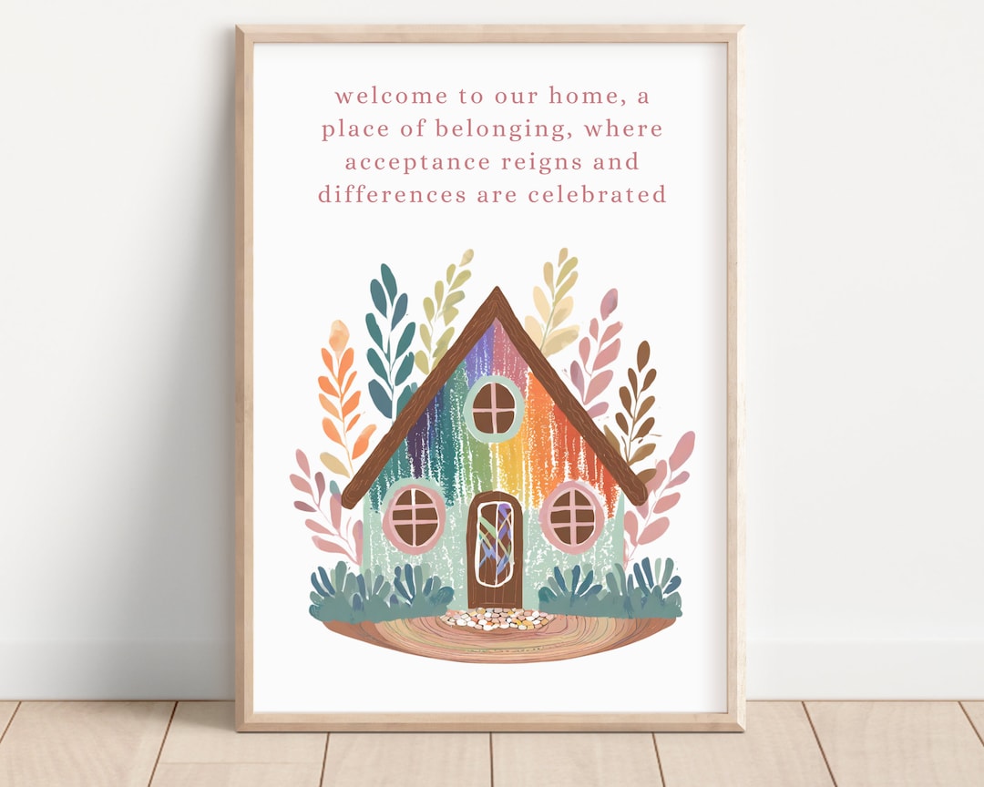 Acceptance Home Quote Love Quotes Love Decor Pride Wall Art Love Wall ...