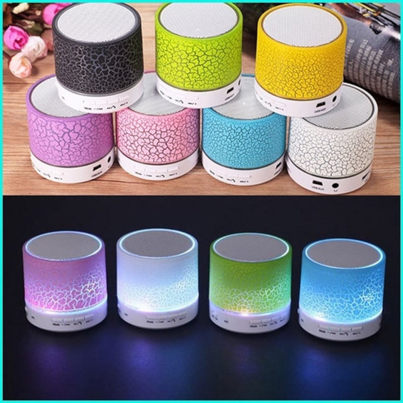 Lot 10 Mini Bluetooth Speaker With LED Light + Radio + USB Details ...