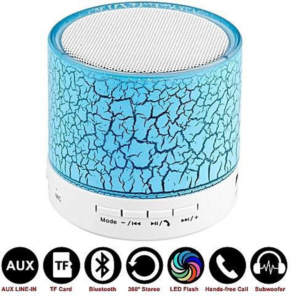 Lot 10 Mini Bluetooth Speaker With LED Light + Radio + USB Details ...