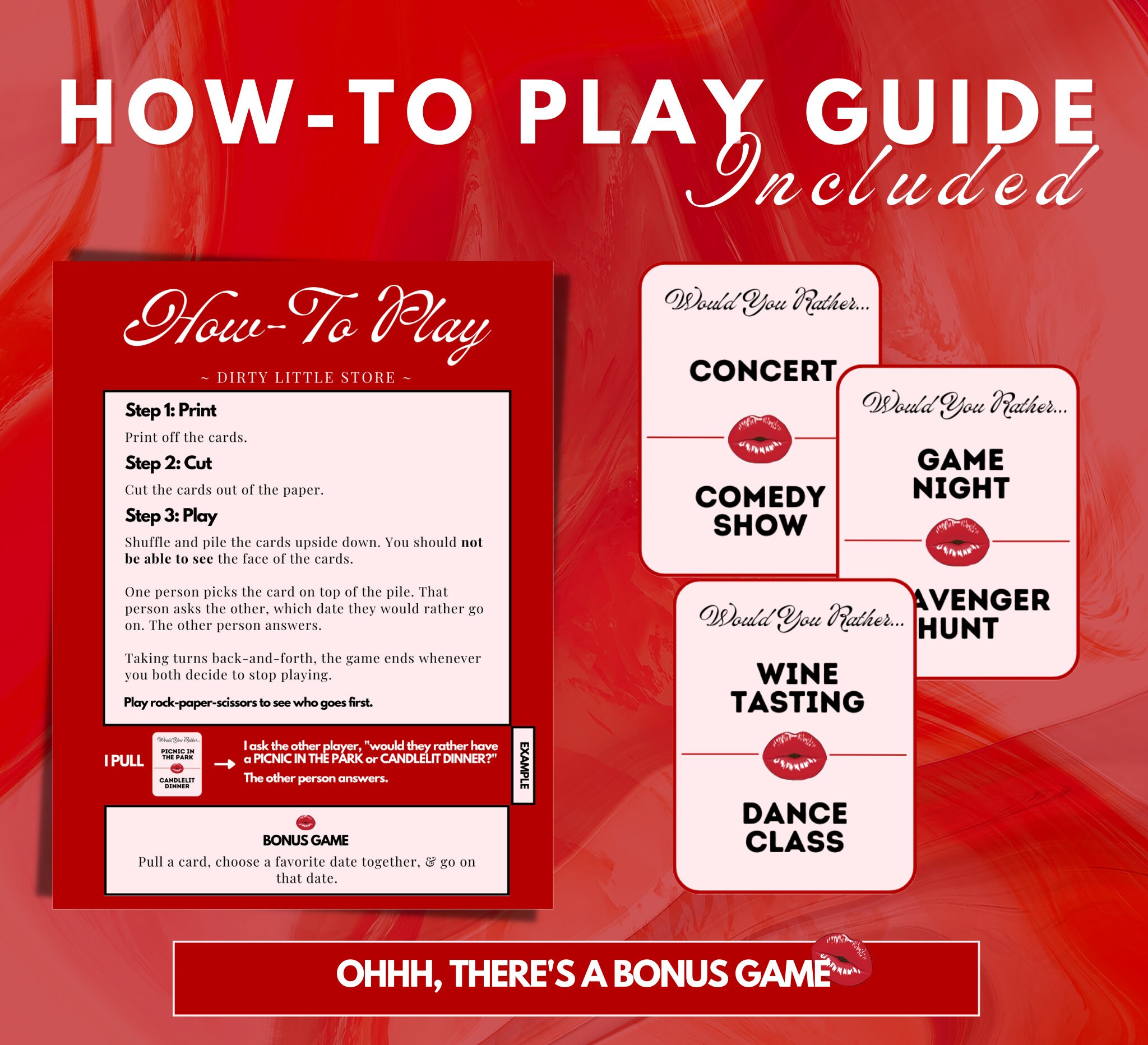 50 Would You Rather Date Night Card Game Fun Game for Couples on Date ...