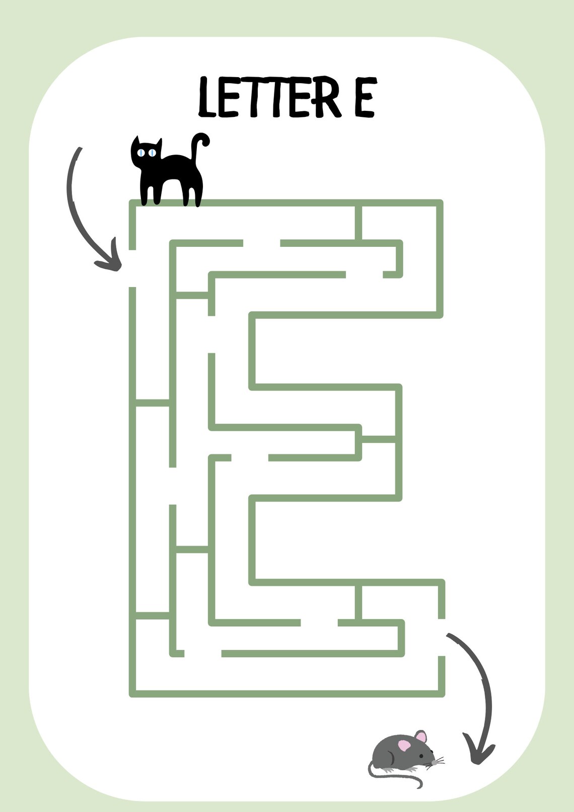 26 Printable Alphabets Maze Worksheet for Fun and Learn.preschool KDG ...