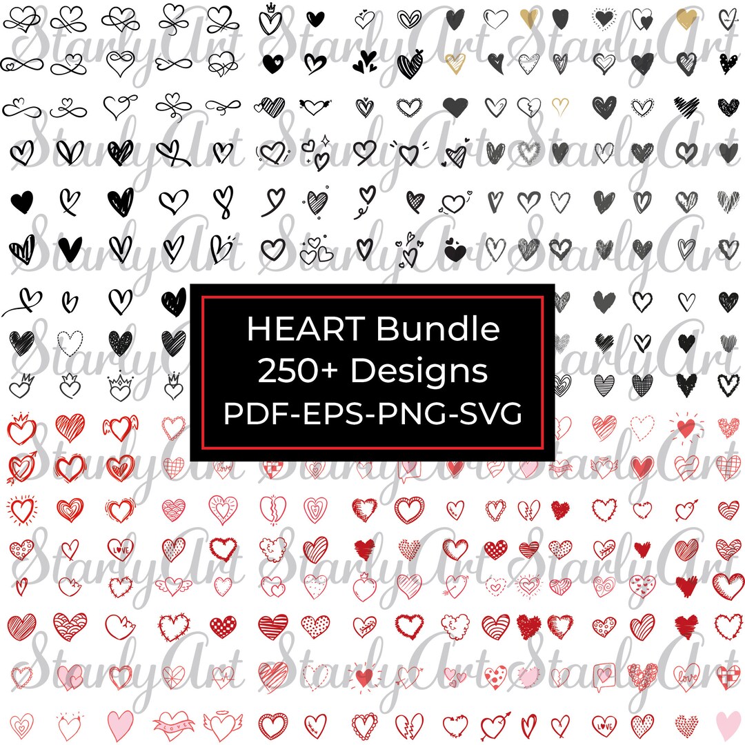 Heart Svg Bundle, Heart Svg, Hand Drawn Heart Svg, Open Heart Svg ...