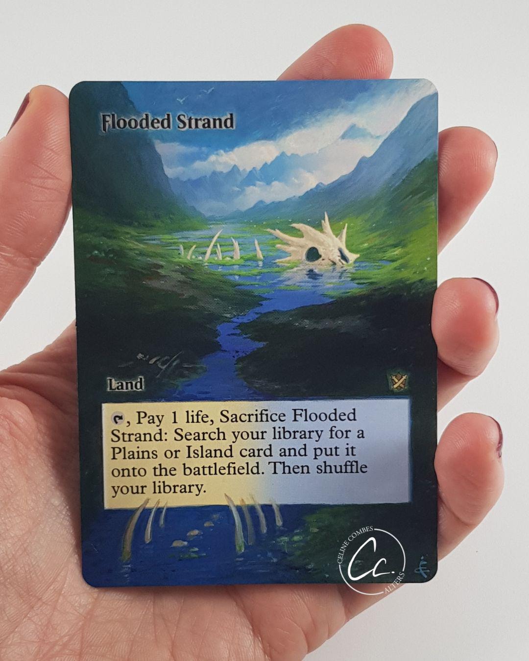 Flooded Strand - Magic the Gathering Hand Painted Alter - Etsy
