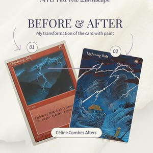 Lightning Bolt - Magic the Gathering Hand Painted Alter - Etsy