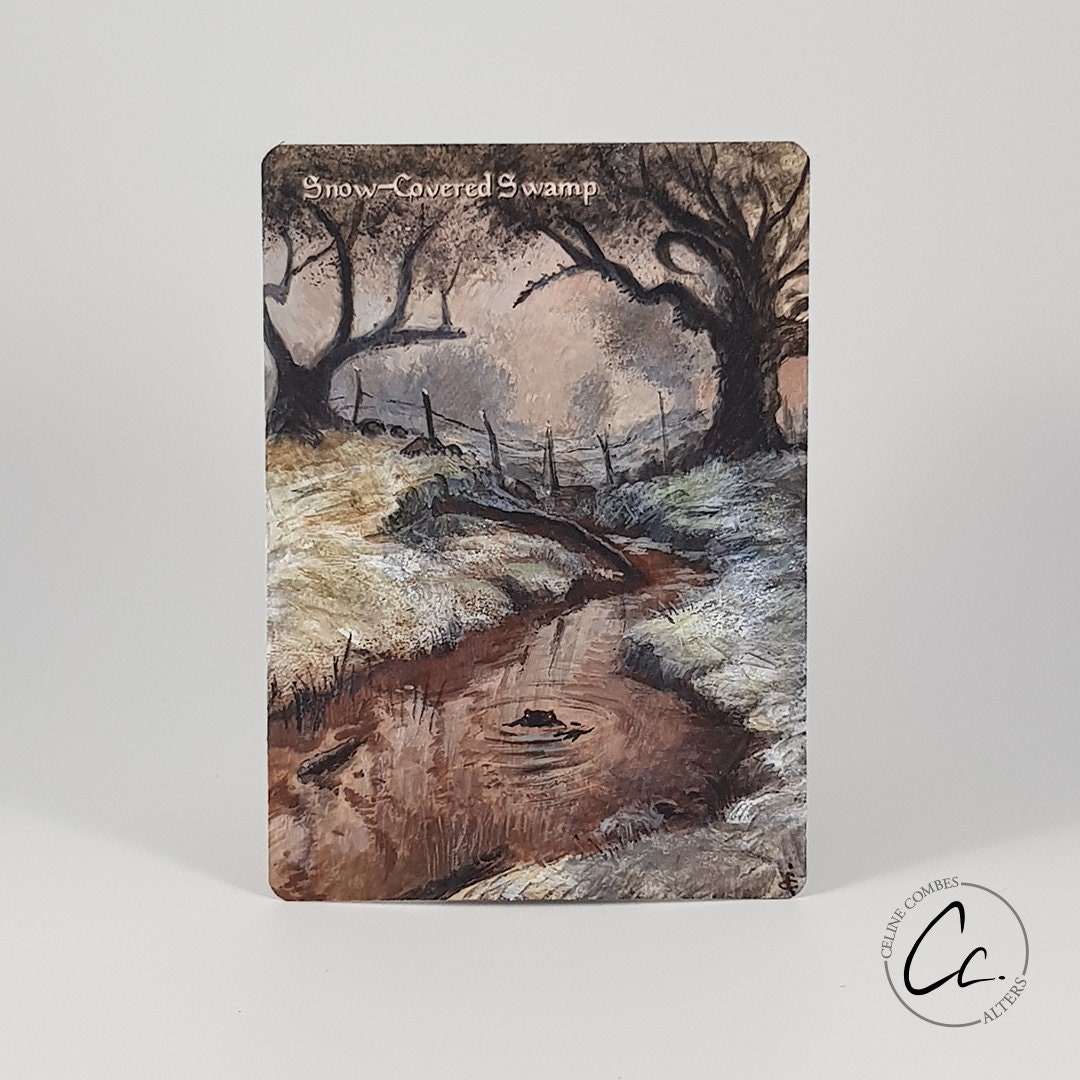 Snow-covered Swamp "the Thing in the Water" - Magic the Gathering Hand ...