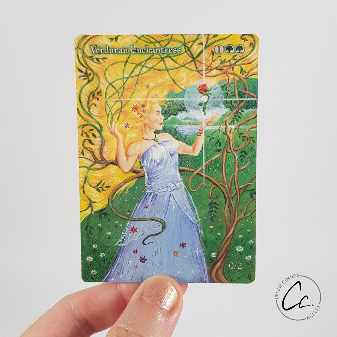 Verduran Enchantress - Magic the Gathering Hand Painted Alter - Etsy