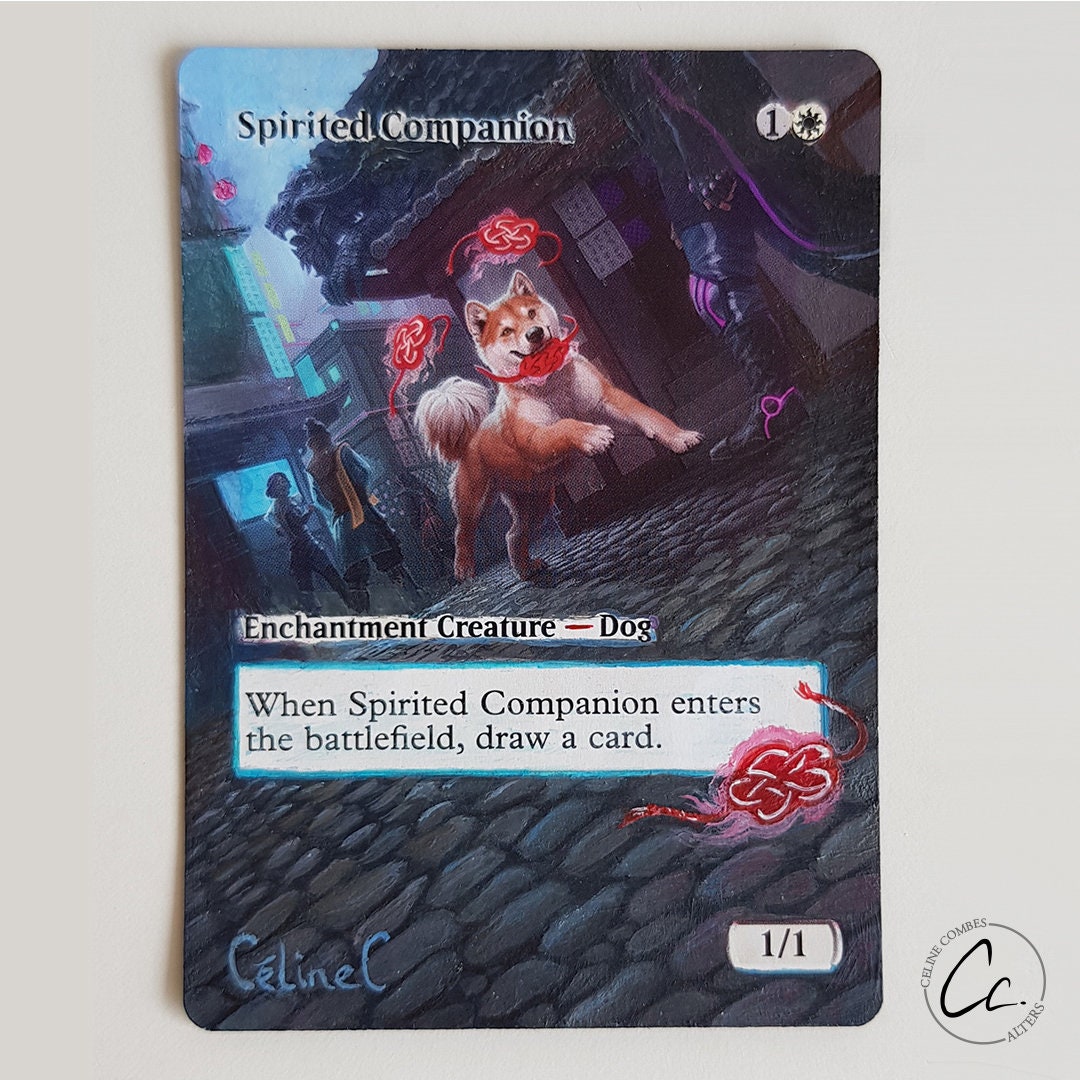 Spirited Companion - Magic the Gathering Hand Painted Alter - Etsy