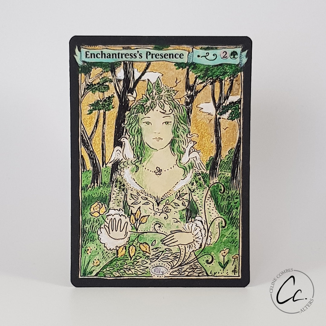 Enchantress's Presence - Magic the Gathering Hand Painted Alter - Etsy