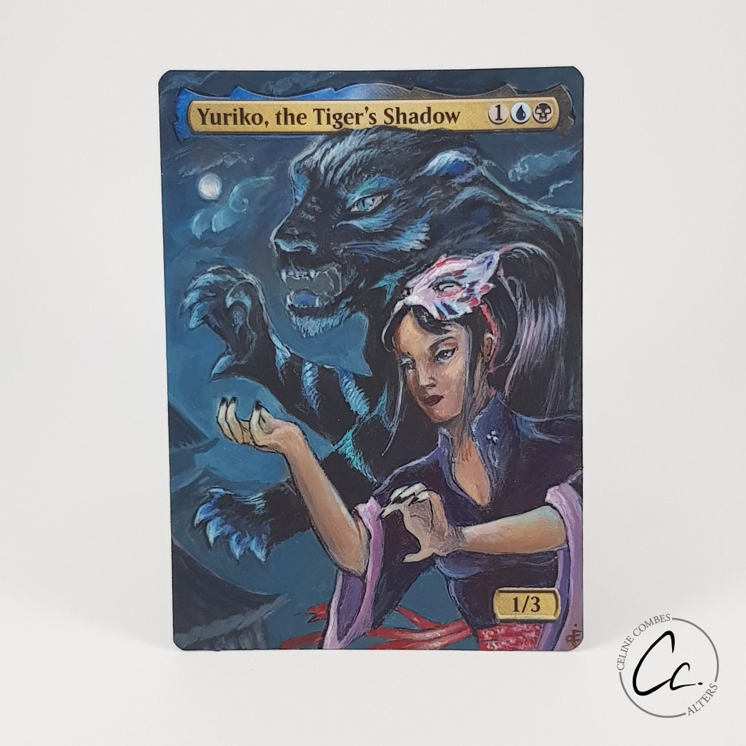 Yuriko, the Tiger's Shadow - Magic the Gathering Hand Painted Alter - Etsy
