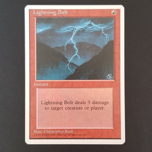 Lightning Bolt - Magic the Gathering Hand Painted Alter - Etsy